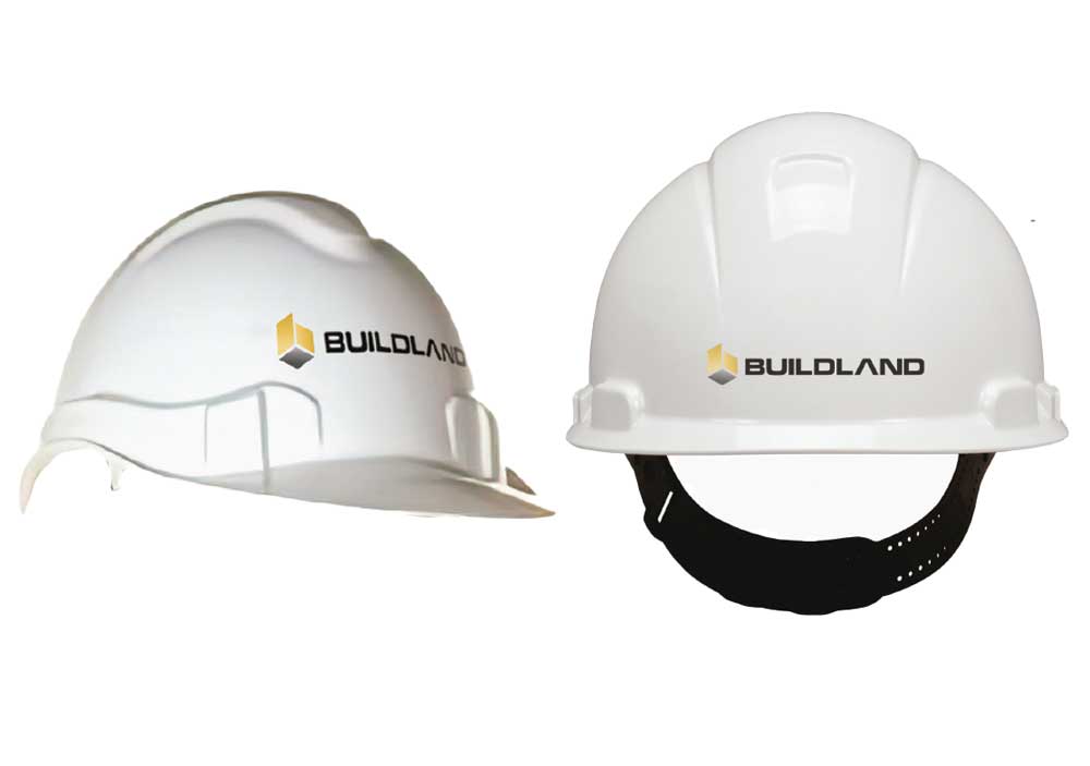 Tuffgard Hard Hat Vented Ratchet Harness....Power Stick Buildland Logo ...